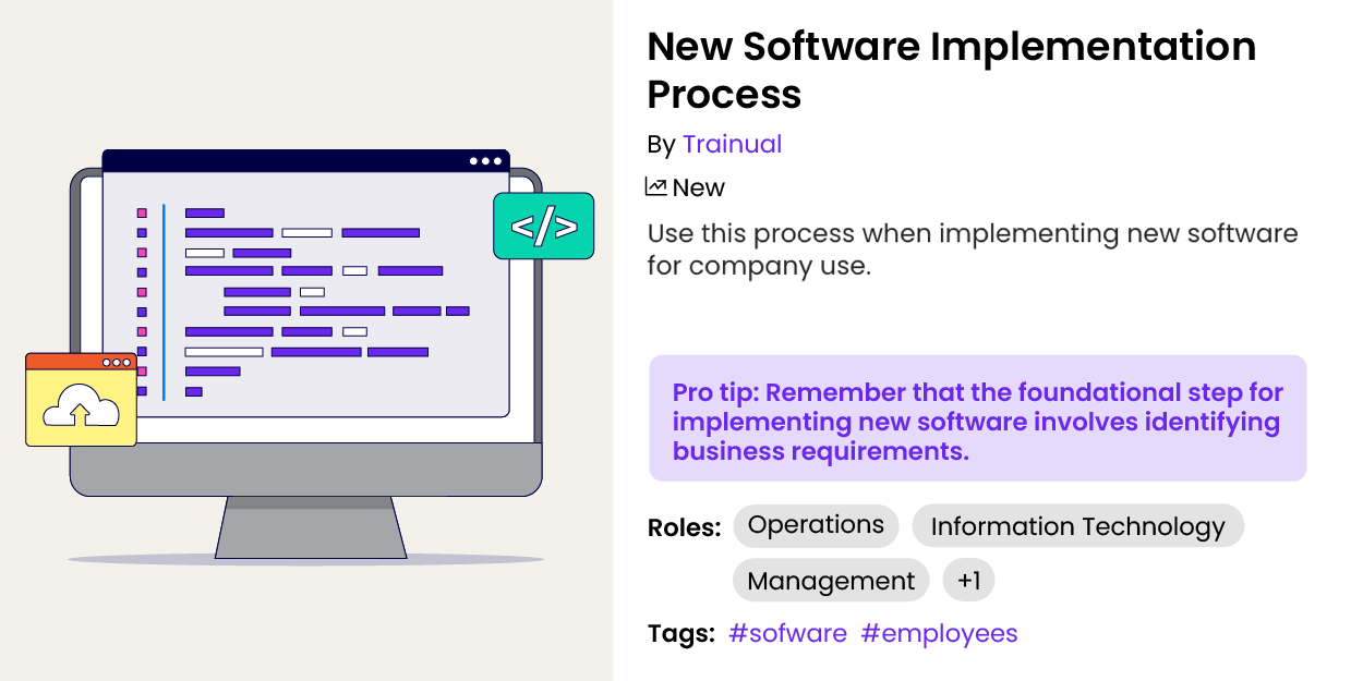 Template of the week: New Software Implementation Process